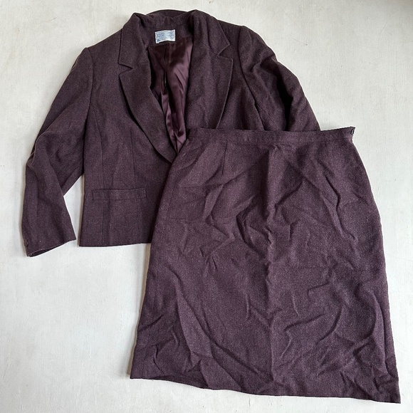 Pendleton | Jackets & Coats | Vintage Pendleton Dark Purple Wool Blazer ...